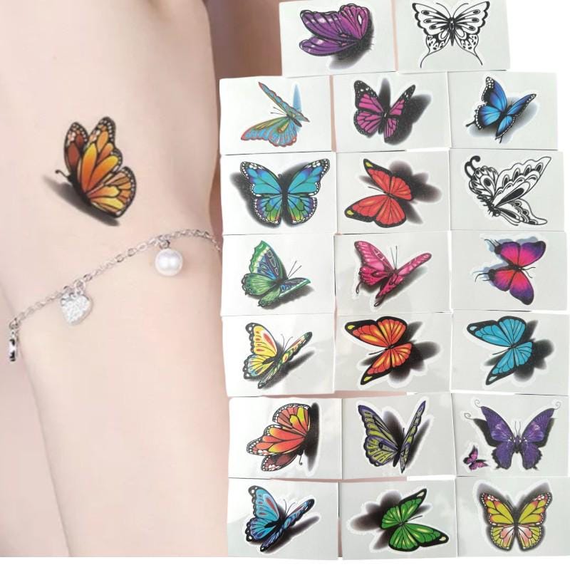 3d Butterfly Tattoo - Etsy