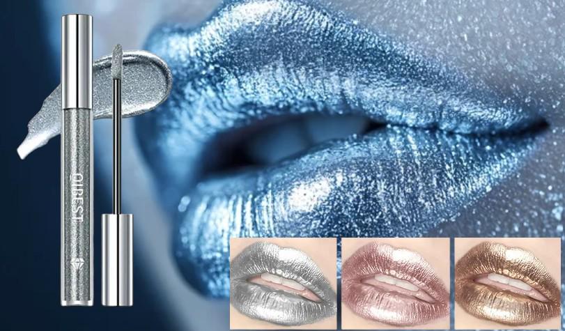 Metallic Liquid Lipstick Shimmer & Glitter Long-wear Non-stick Diamond ...