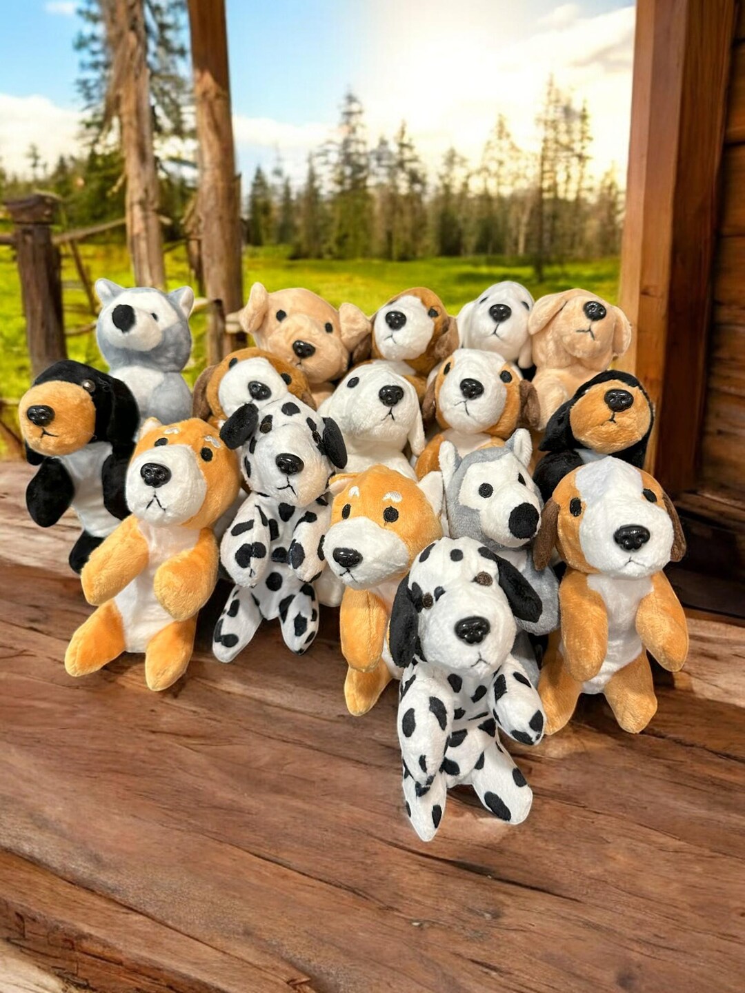 8 Pcs Dogs Stuffed Animals 5 Inch Doggie Plush Toy Assorted Cute ...