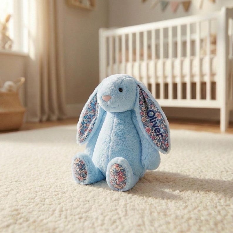 Large Personalized Bunny Plush | Custom Name Stuffed Rabbit | Comfort ...