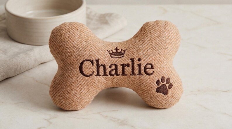 Personalized Dog Toy Bone | No Squeaker Quiet Dog Toy | Custom ...