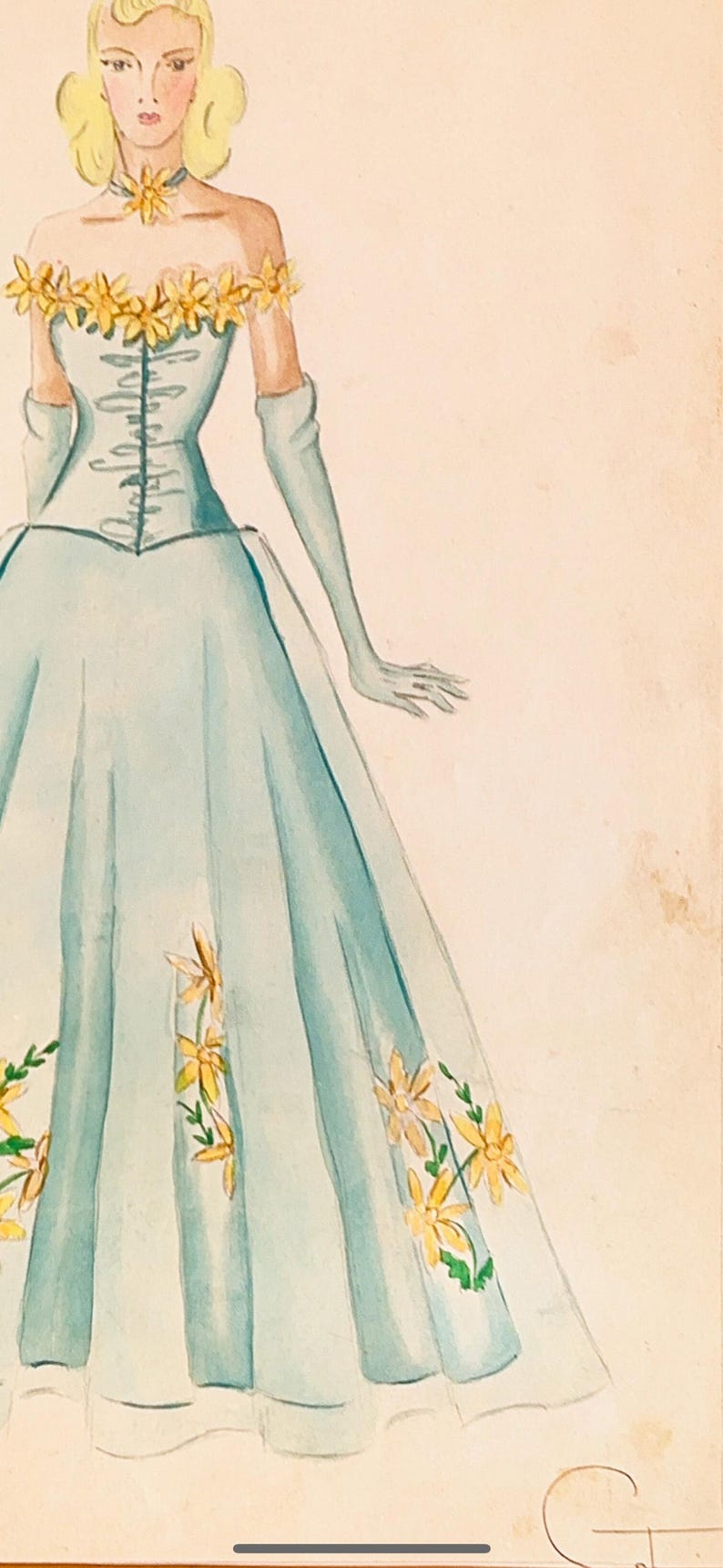 Vintage Fashion Illustration Digital Art Download | Original Ann ...