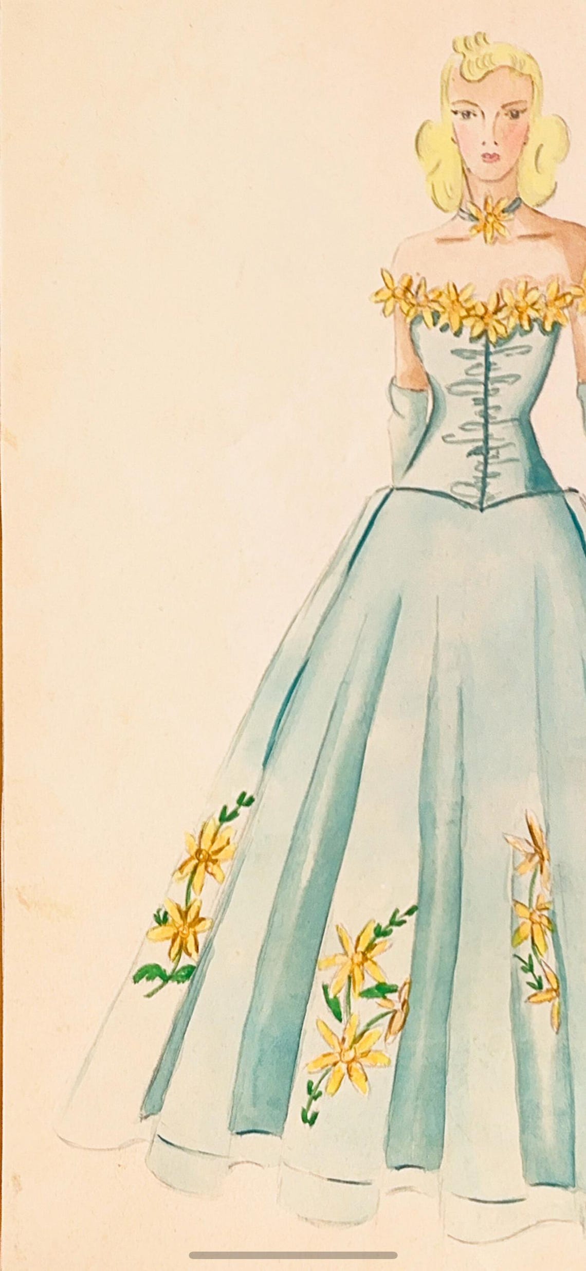 Vintage Fashion Illustration Digital Art Download | Original Ann ...