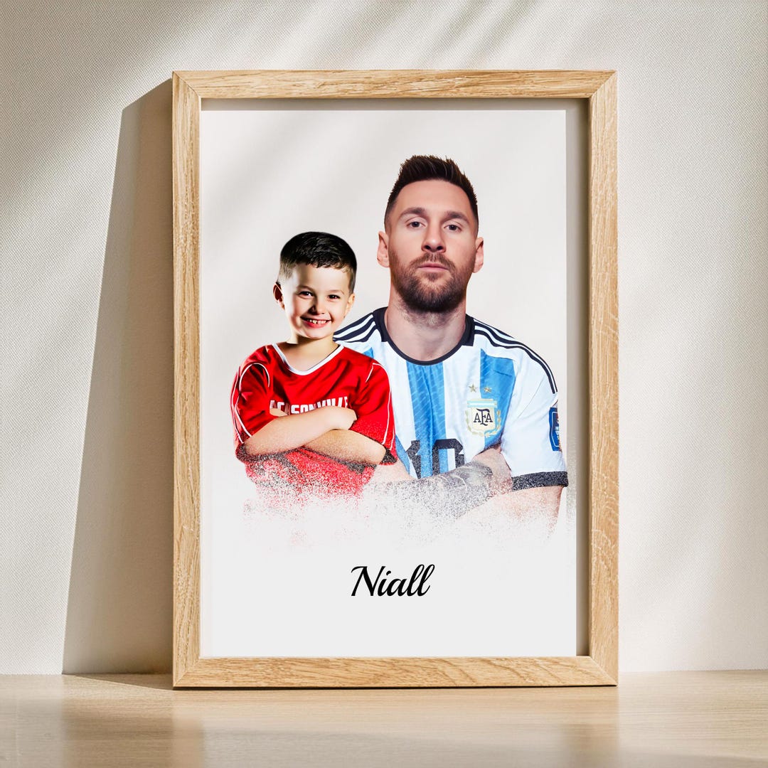 Personalized Lionel Messi Poster With My Photo to Print in A3 Size ...