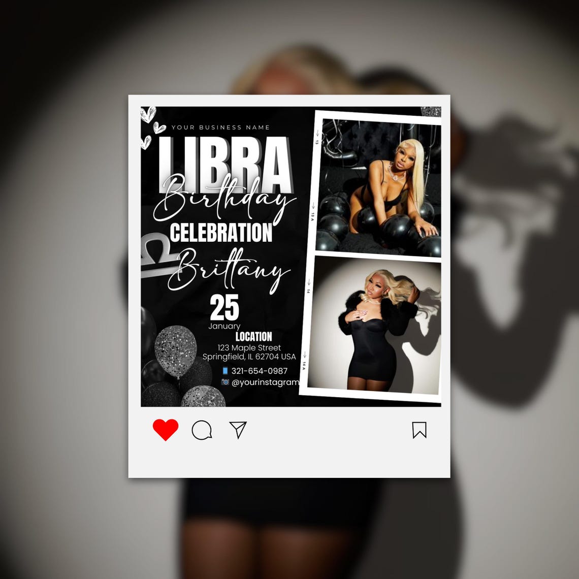 Libra Birthday Flyer, Birthday Girl, Happy Birthday Flyer, Libra Season ...