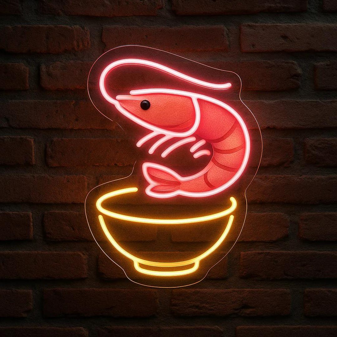 Coastal Shrimp & Grits LED Neon Sign - Etsy