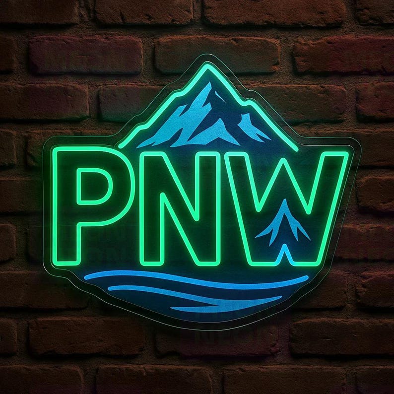 PNW Wanderlust LED Neon Sign - Etsy