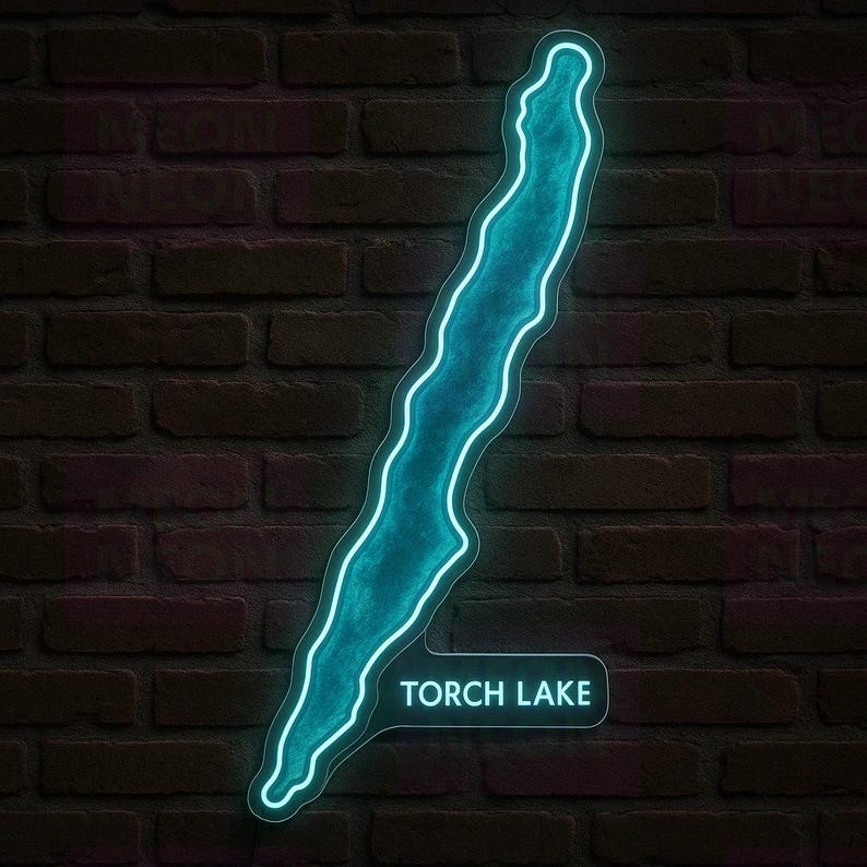Torch Lake Turquoise LED Neon Sign - Etsy