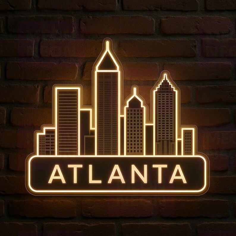 Atlanta Skyline LED Neon Sign - Etsy
