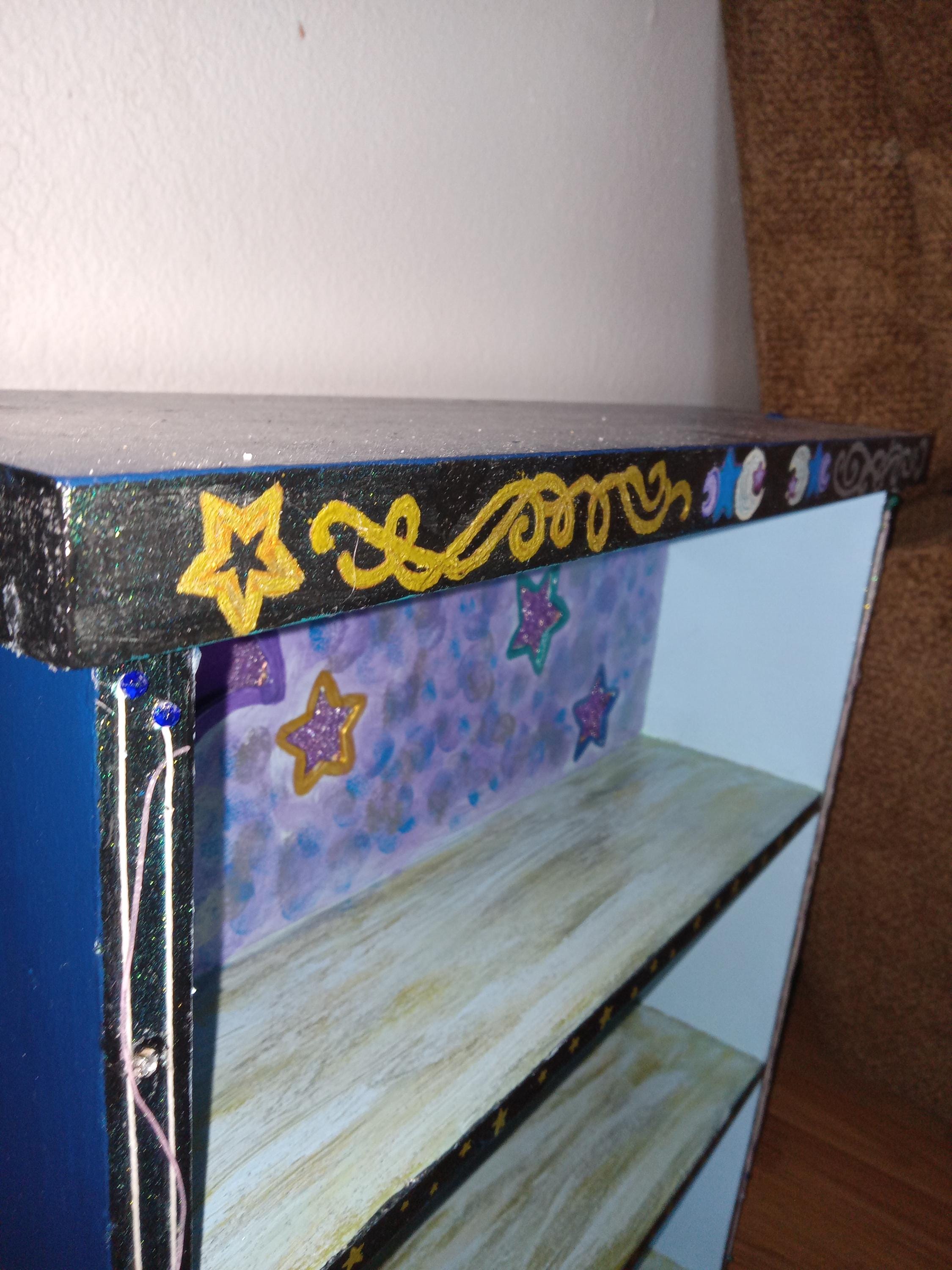 Star and Moon Fairy Lighted Bookshelf - Etsy