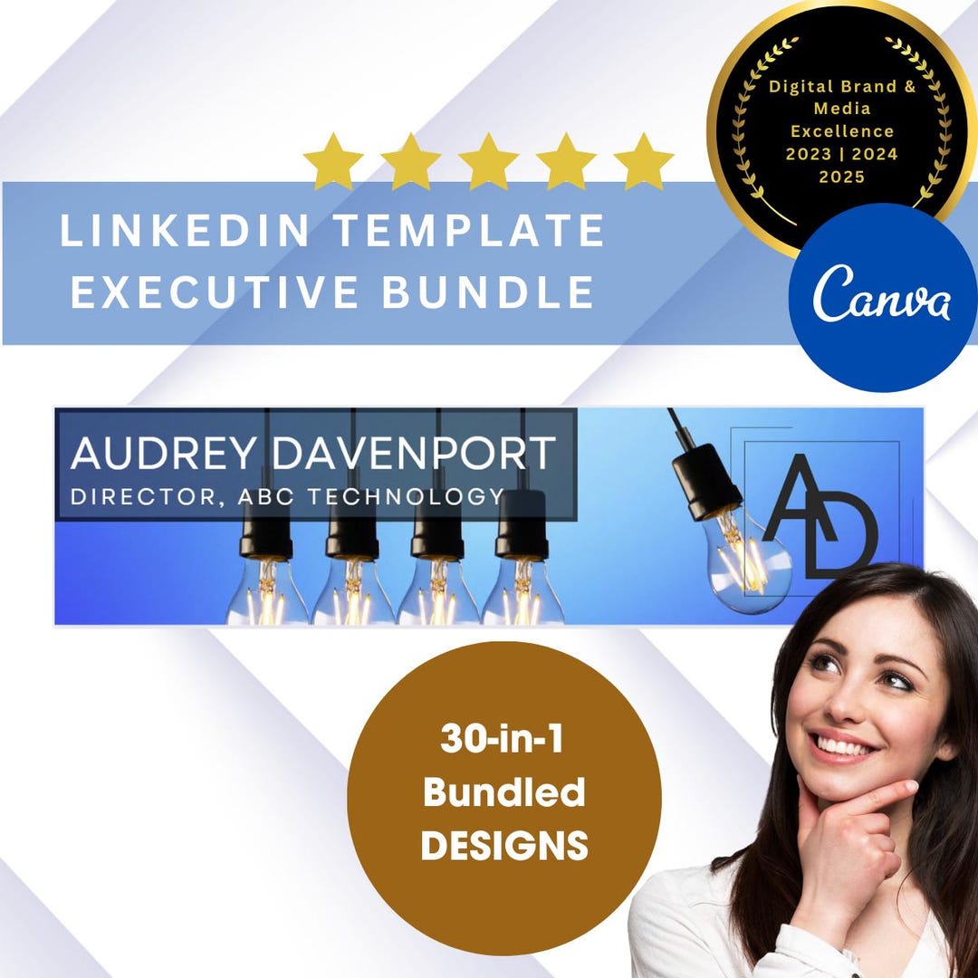 Executive Linkedin Banner Template: Modern Job Search Design (digital ...
