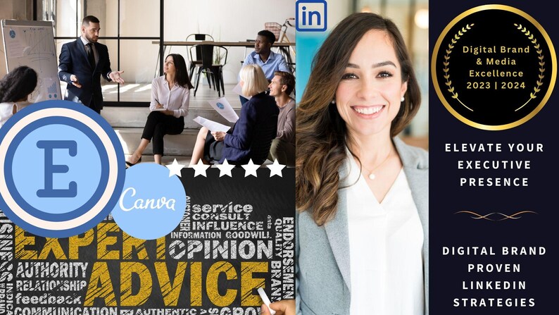 Linkedin Banner Template: Executive Profile Design (30 Banners, Canva ...