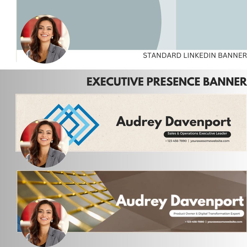 Executive Professional Linkedin Banner Template Digital Download Canva ...