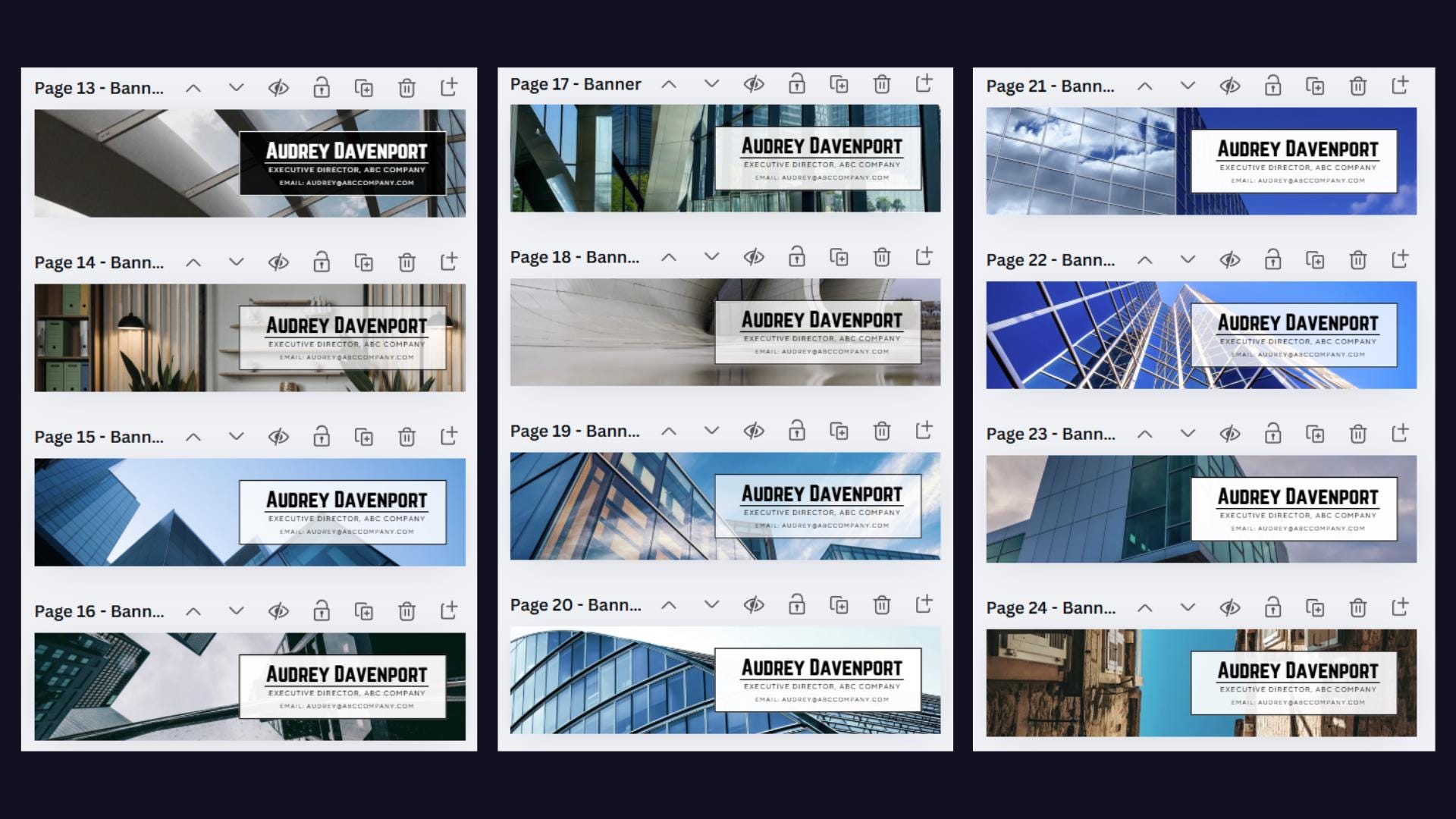 Linkedin Banner Template Bundle: Professional Branding for Executives ...