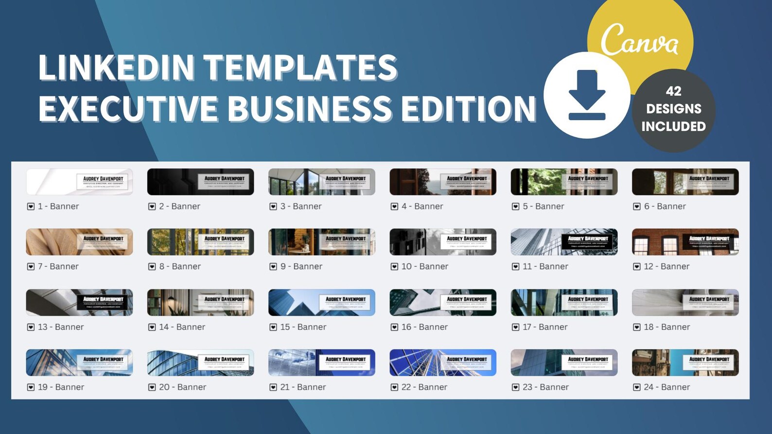 Linkedin Banner Template: Executive Personal Branding (digital Download ...