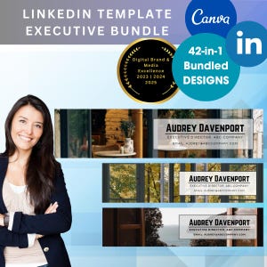 Linkedin Banner Template: Executive Personal Branding (digital Download ...