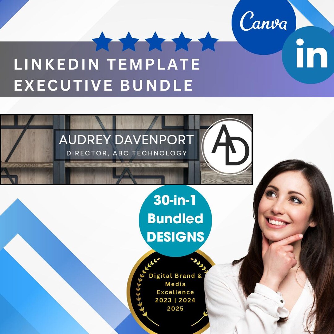 Linkedin Banner Template: Executive Career Branding (digital Download ...