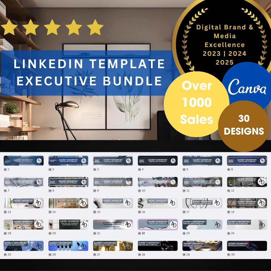 LINKEDIN BANNER TEMPLATE - Executive Job Search Design | Canva Template ...
