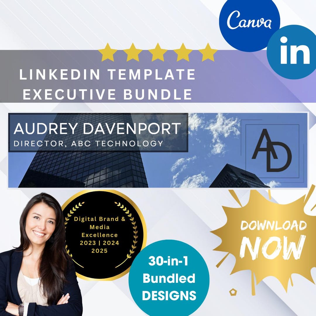 Executive Linkedin Banner Template for Business Professionals ...