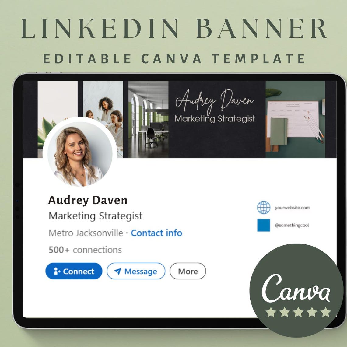Linkedin Banner Template: Minimalist Canva Design (instant Download) - Etsy
