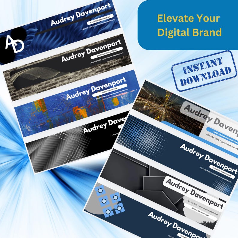 Linkedin Banner Template: Executive Branding Canva Design (digital ...