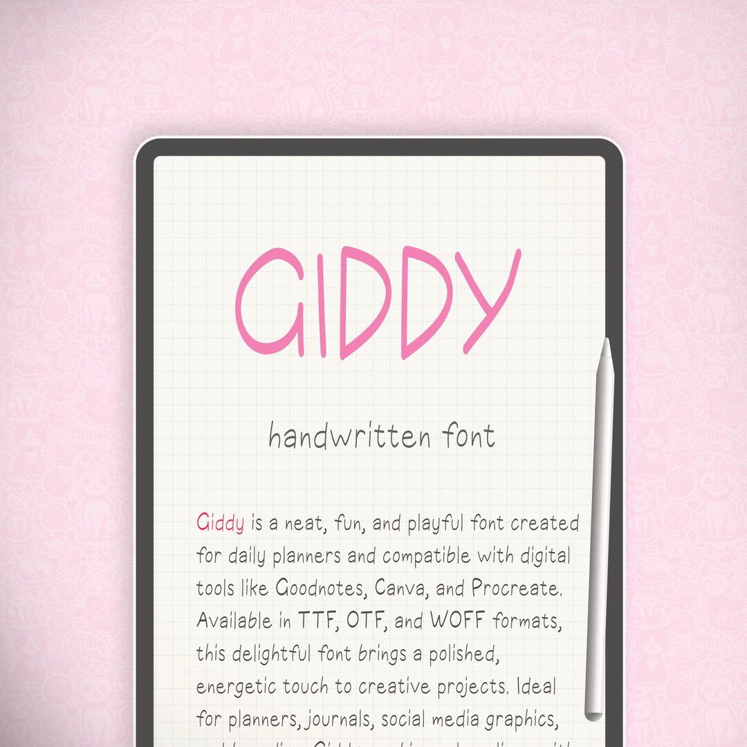 Neat Handwritten Font, Neat Font, Daily Planner Font,handwritten Font ...