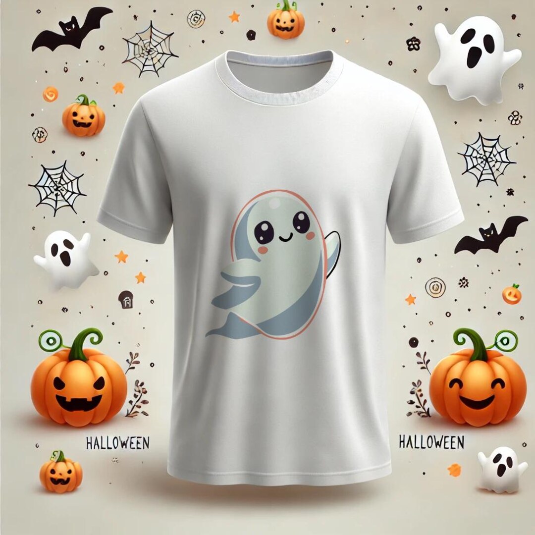 Cute Ghost Digital Art Set Pink Halloween - PDF, PNG, SVG Files - Etsy