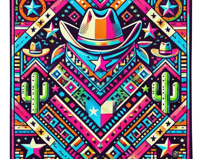 Whiskey & Music Retro Western All-over Print Bandana. Pinup Guitar ...