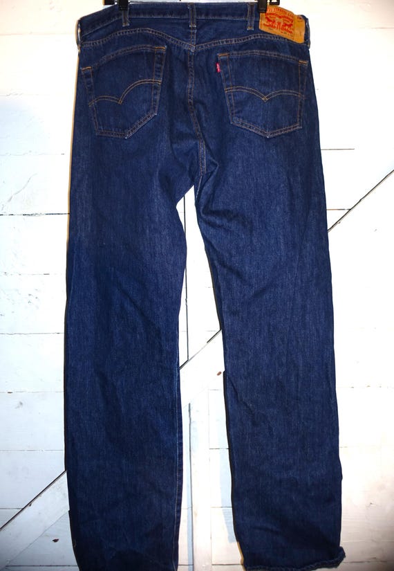 Levis 501's Original Blue Button Fly Jeans 38/34 - Gem
