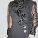Vintage Maick Harold Paris Black Sheer Lace Ruffled Asymmetrical Jacket ...