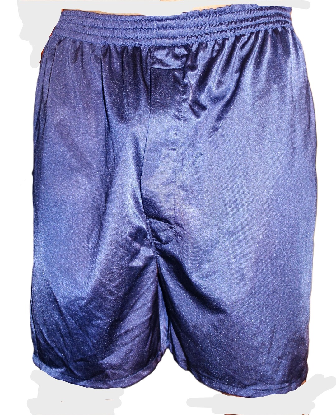 Navy Blue Nylon Boxer Shorts Pajama Bottoms L - Etsy