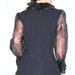 Vintage Maick Harold Paris Black Sheer Lace Ruffled Asymmetrical Jacket ...