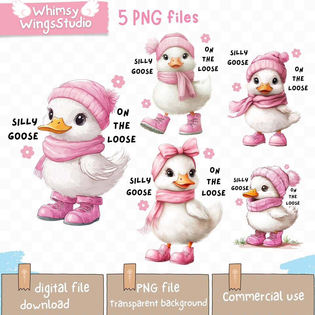 Just A Silly Goose PNG | Funny Goose Meme Design Trending Cute Goose ...