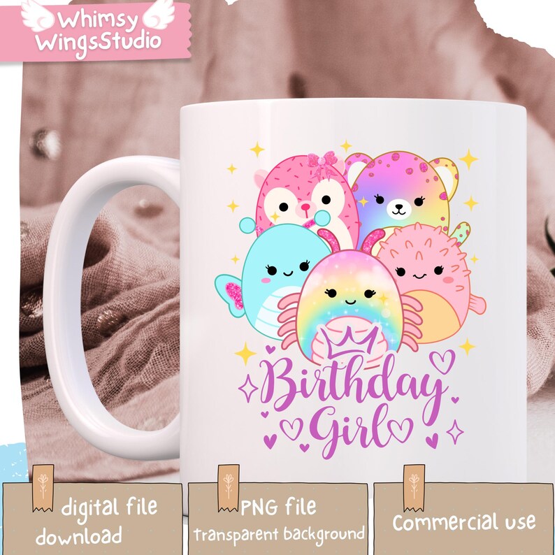 Happy Birthday Girl Squish Squad | Squish Lover | Squishmallow Birthday ...
