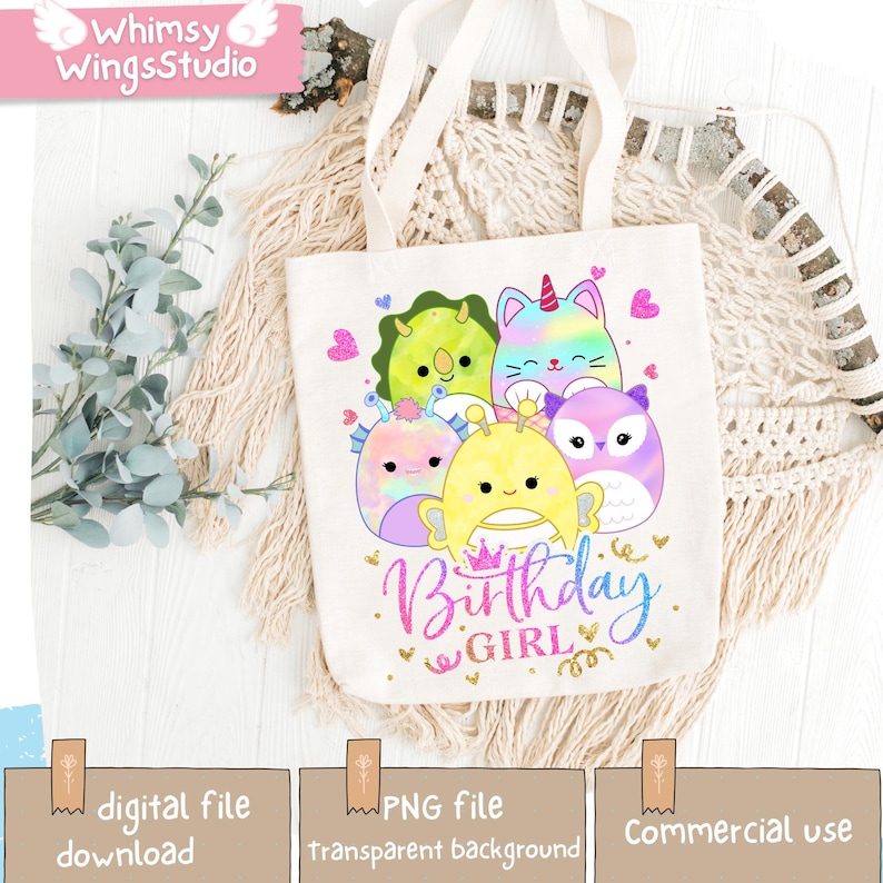 Happy Birthday Girl Squish Squad | Squish Lover | Squishmallow Birthday ...