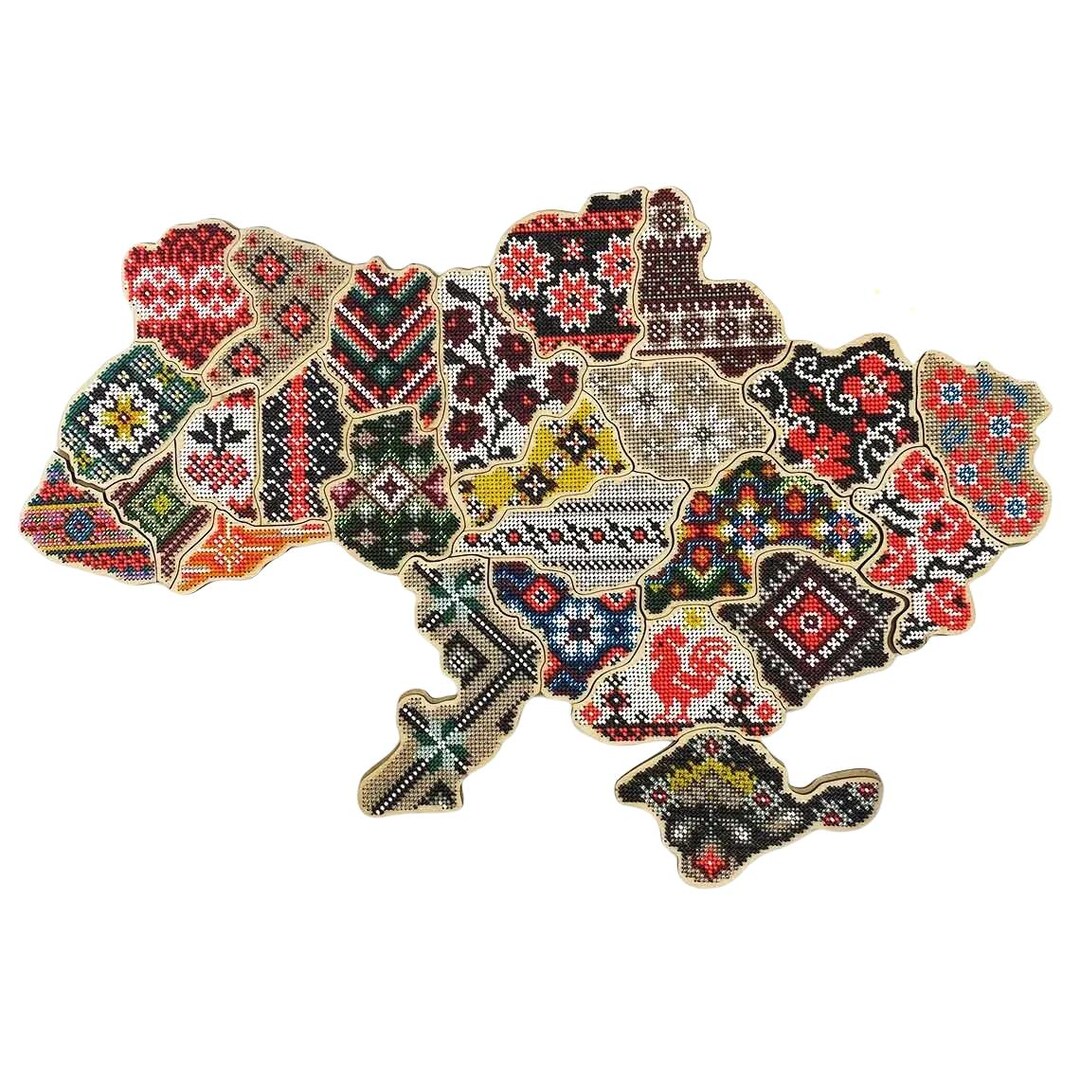 Beaded Map of Ukraine Embroidery Kit – Traditional Vyshyvanka Design ...
