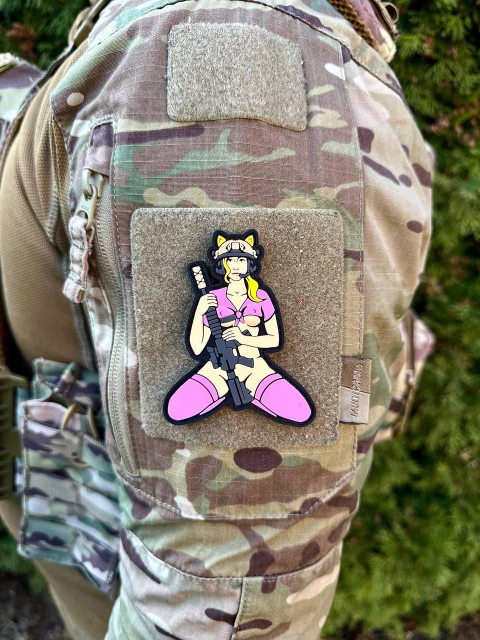 PVC Patch Military Kitty Girl, Cat Girl, Tactical Moral Patch - Etsy