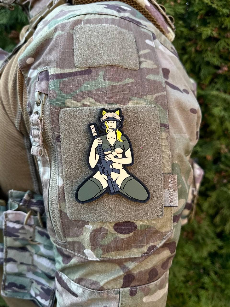 PVC Patch Military Kitty Girl, Cat Girl, Tactical Moral Patch - Etsy