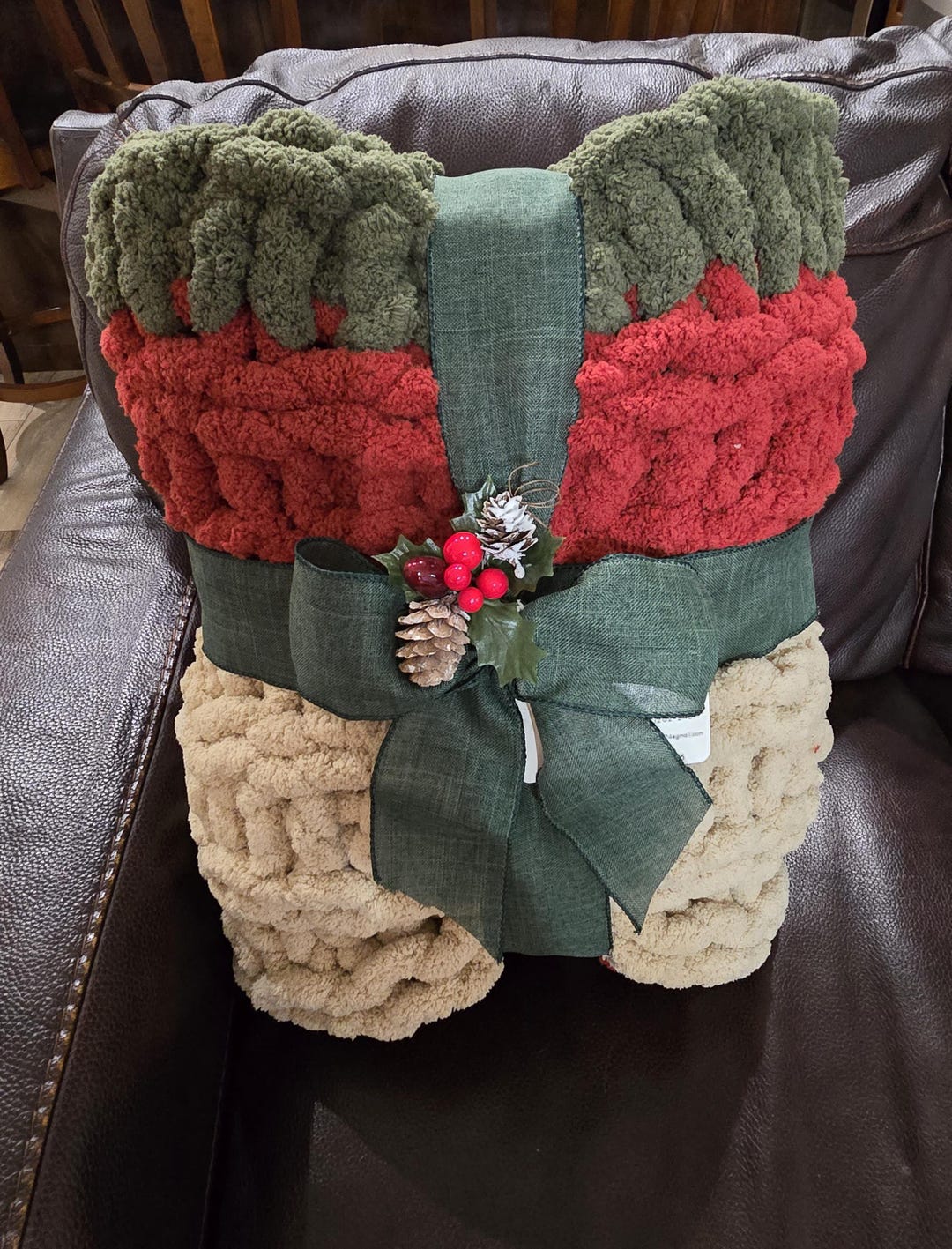 Soft and Cozy Chenille Throw Blanket.taupe 2,sage, and Cranberry ...