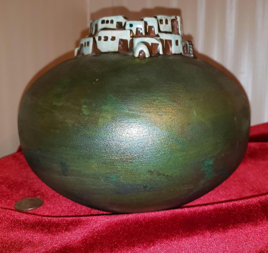 Handcrafted Raku Pueblo Pottery Art Signed by J. Diller. - Etsy