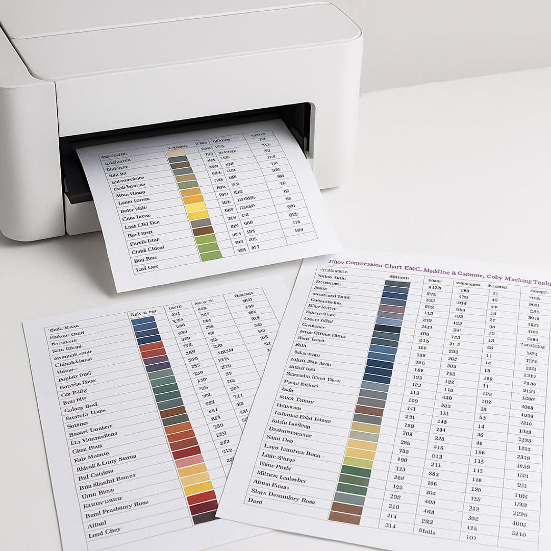 Floss Color Conversion Chart DMC, Madeira, Anchor, Gamma PDF Color ...