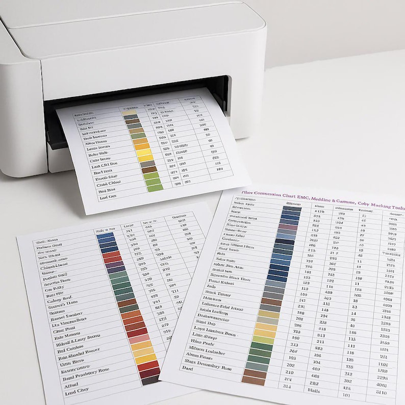 Floss Color Conversion Chart DMC, Madeira, Anchor, Gamma PDF Color ...