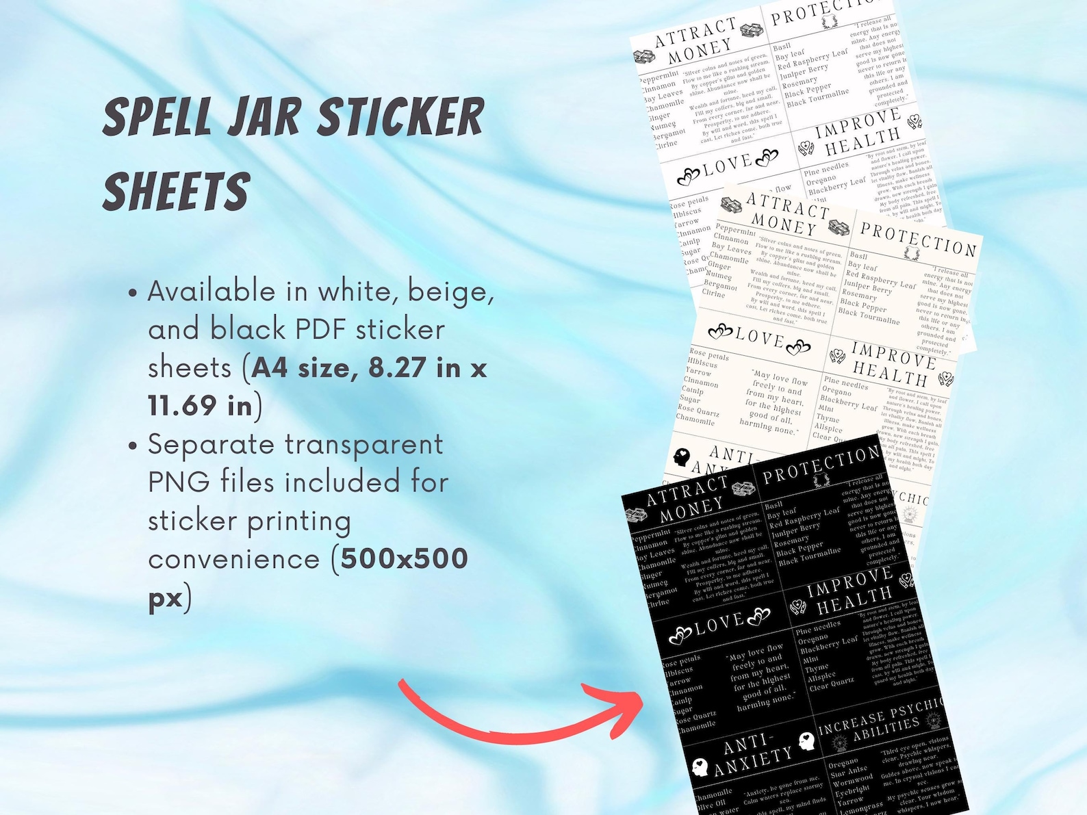 Spell Jar Stickers Plus PNG Files - Digital Download for Crafting ...