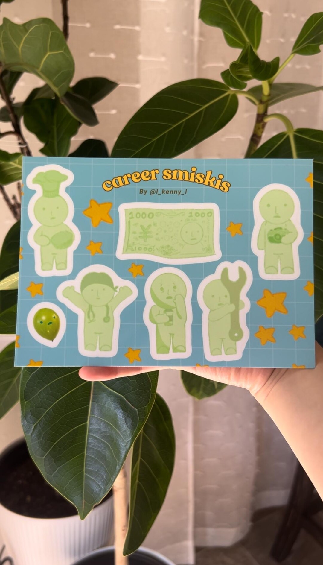 Smiski Sticker Sheet career - Etsy