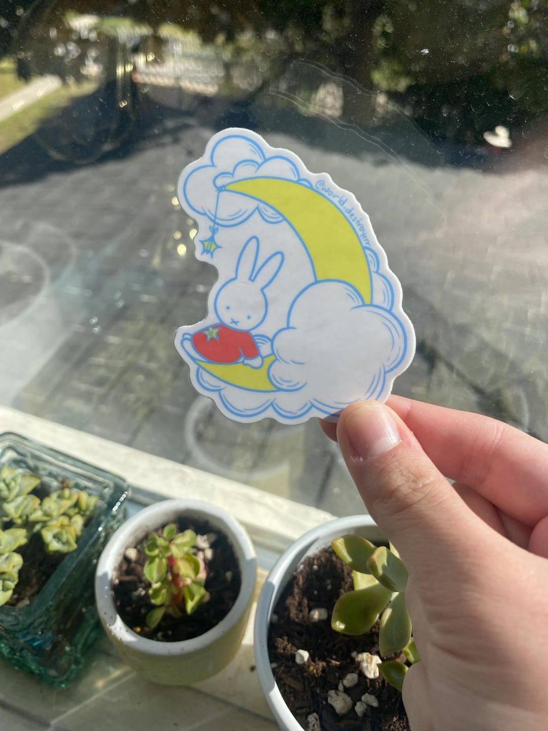 Miffy Moon Sticker - Etsy