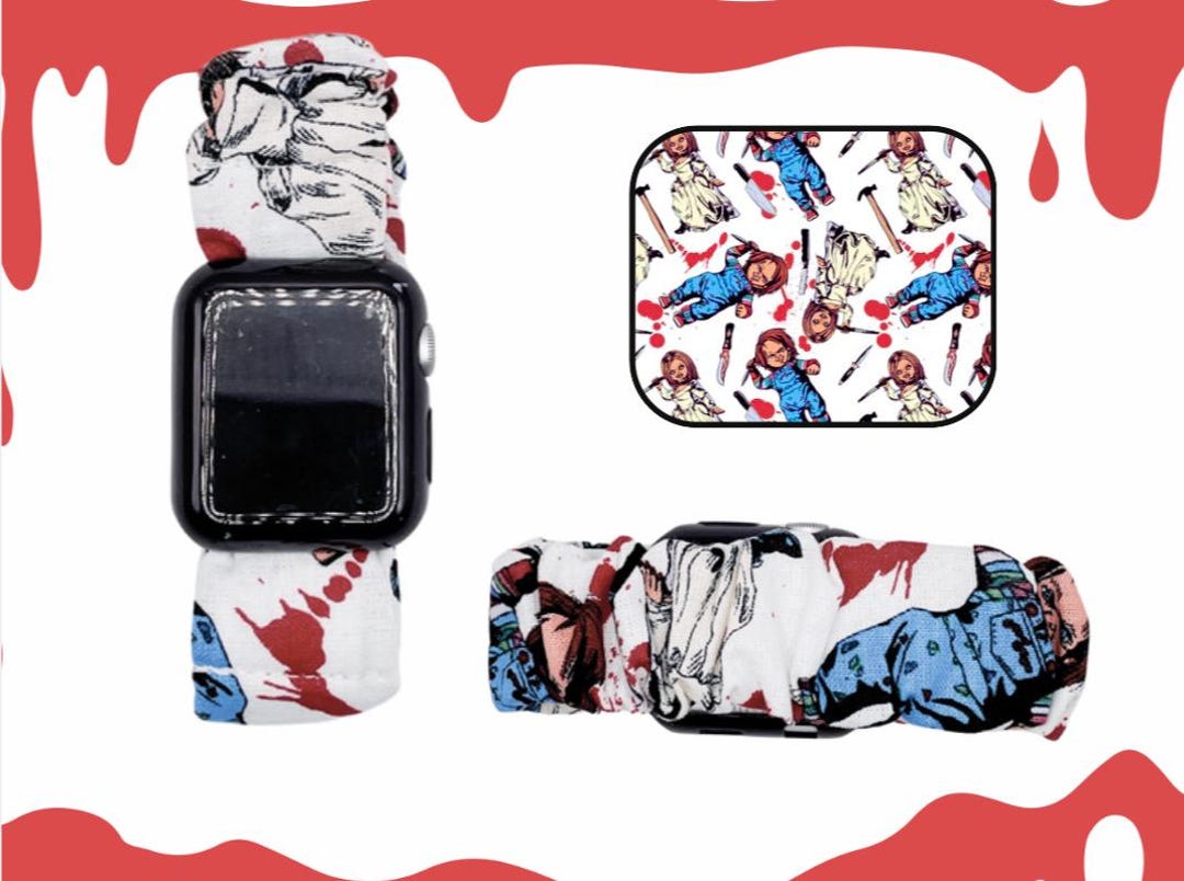 Halloween Horror Themed Fabric Scrunchie Smart Watch Wristband - Etsy