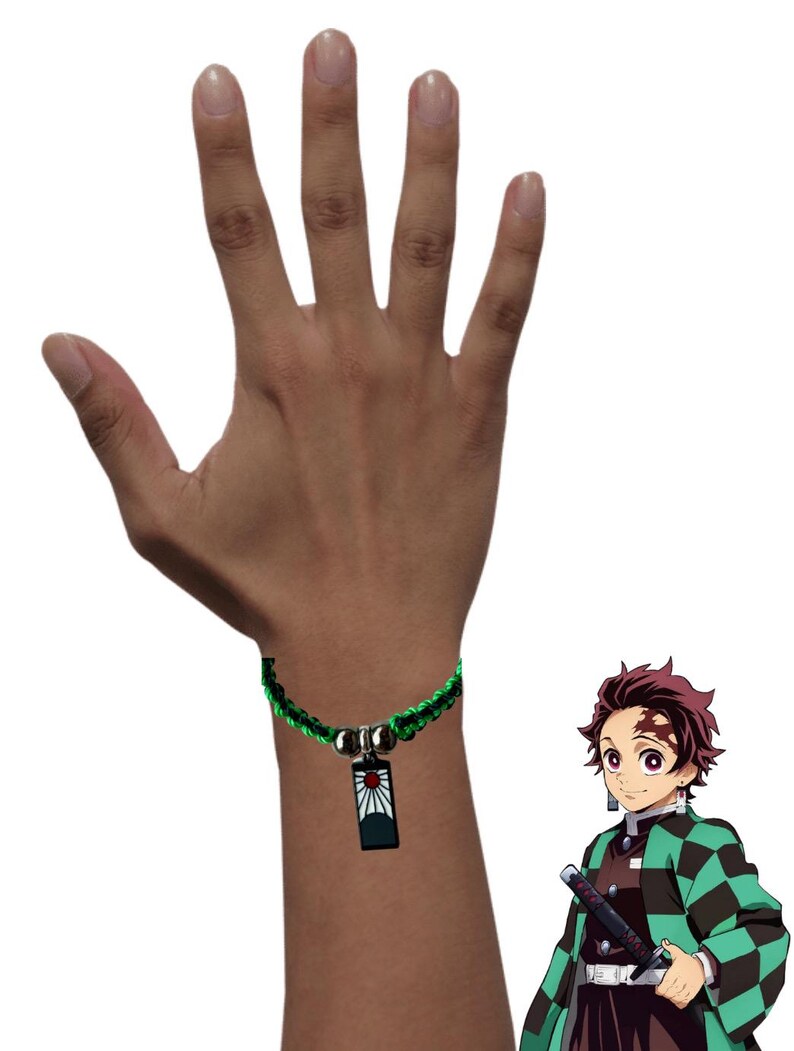 Adjustable Braided Anime Themed Hanafuda Charm Bracelet - Etsy