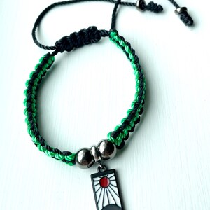 Adjustable Braided Anime Themed Hanafuda Charm Bracelet - Etsy