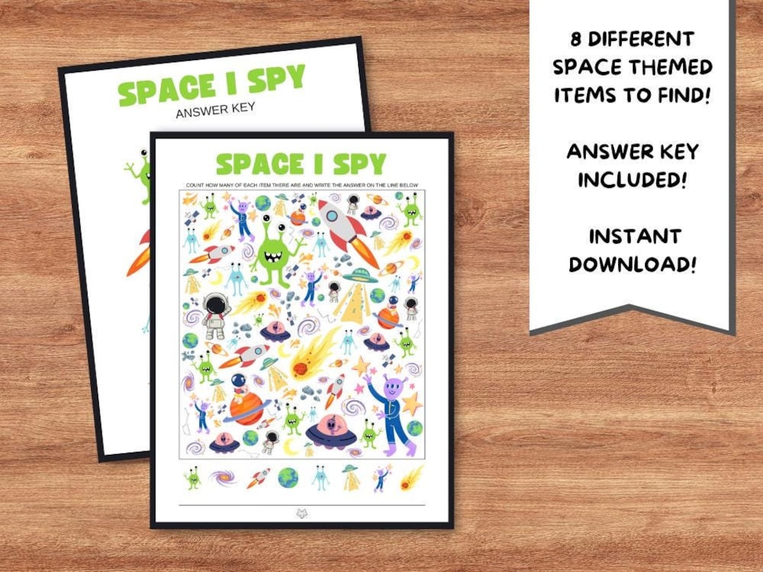 SPACE I SPY Game Instant Download Printable - Etsy