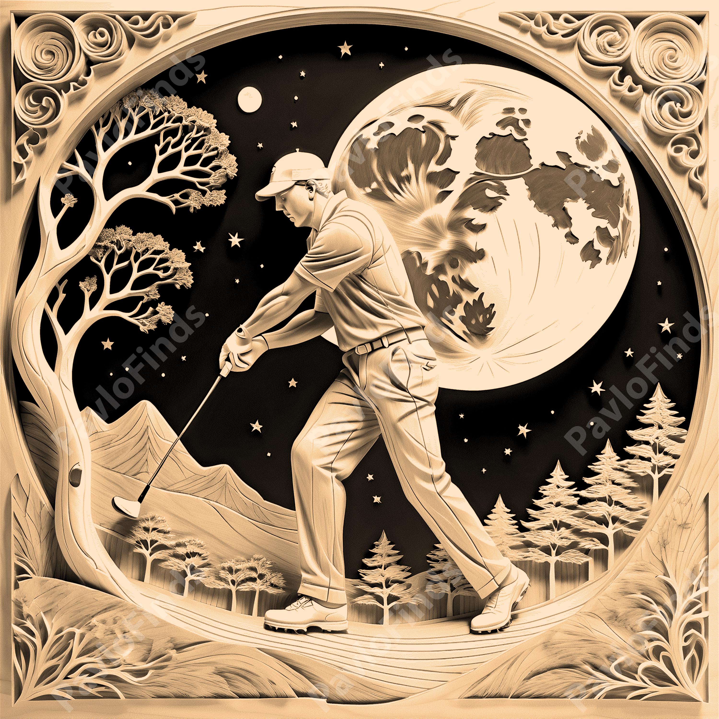 Laser Burn Engrave PNG File, 3D Illusion Digital Image Photo, Cut Carve ...